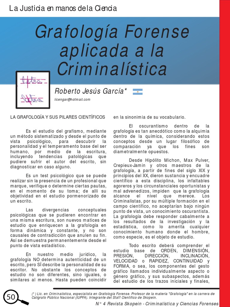 Grafologia Forense Aplicada A La Criminalistica PDF | PDF | Grafología ...