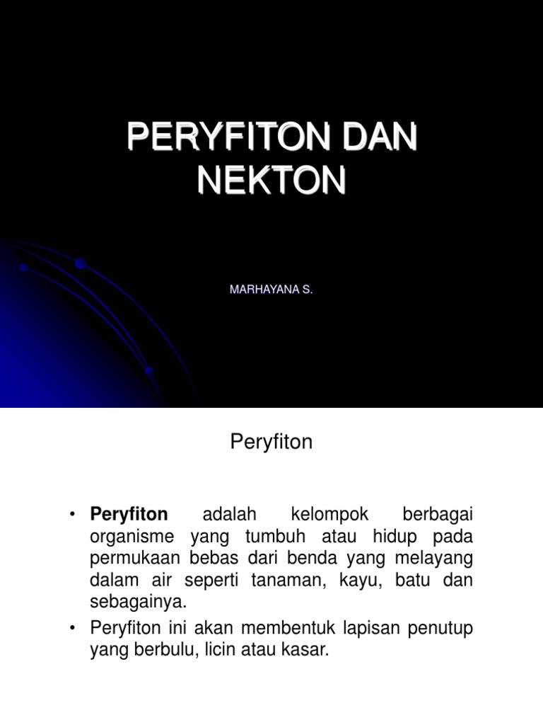 Benthos, Peryfiton & Nekton | PDF | Sains & Matematika