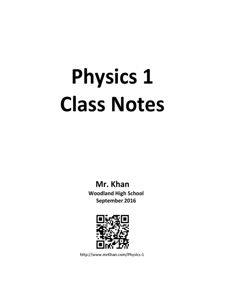Revised Physics 1 Class Notes | Download Free PDF | Experiment | Theory
