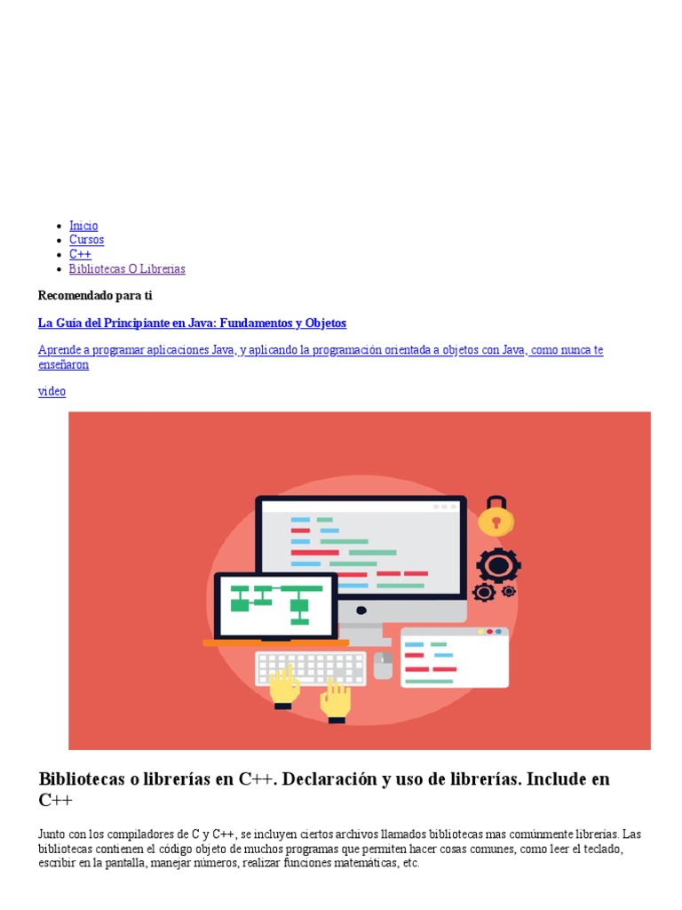Bibliotecas o librerías de C++. Uso del include en C++ | C ...