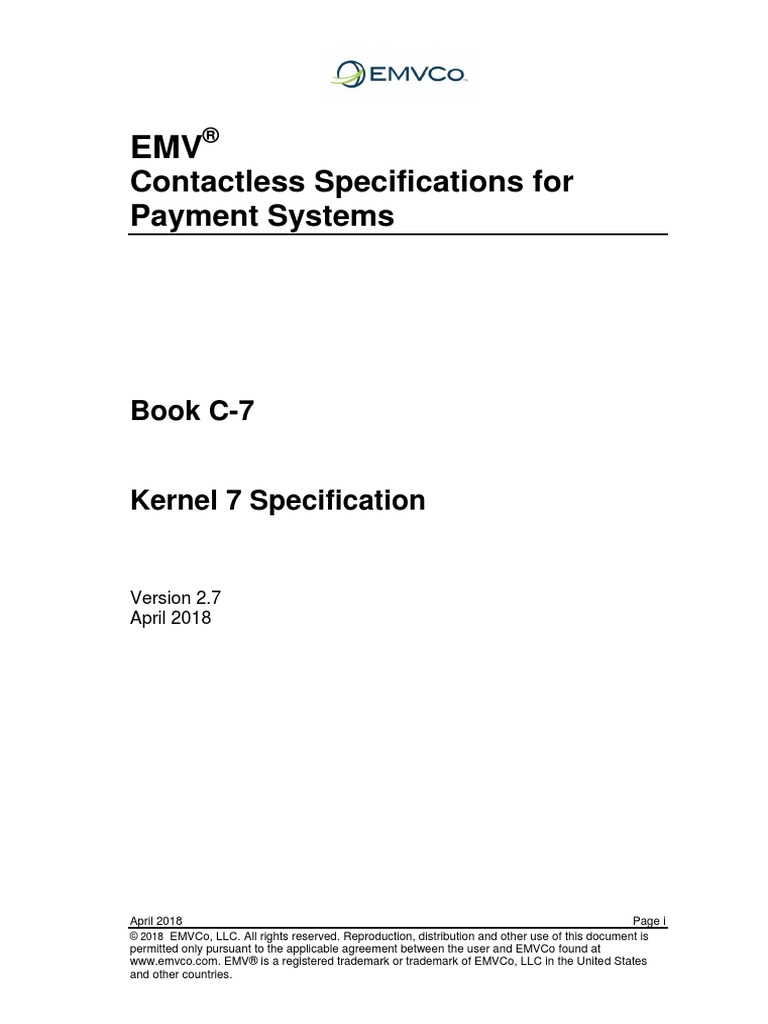 C-7 Kernel 7 V 2 7 Final | PDF | Emv | Kernel (Operating System)
