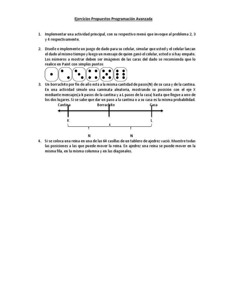 Ejercicios Propuestos de Programacion Avanzada | PDF
