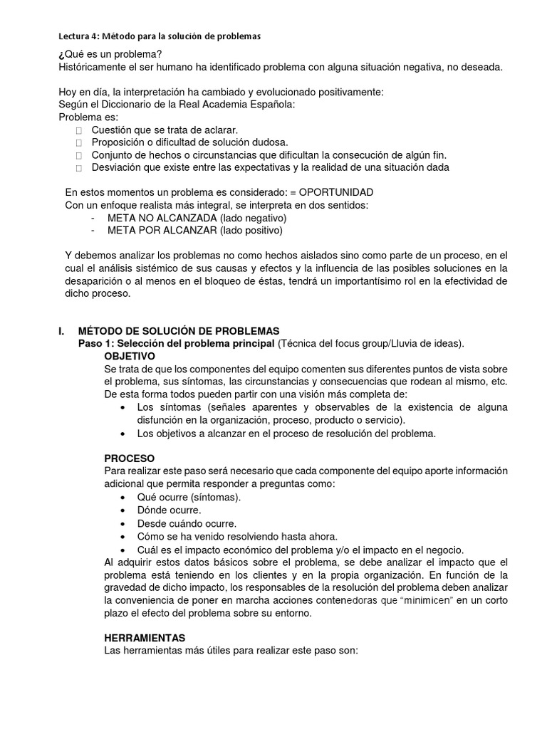 SEMANA 4 Metodo de Solución de Problemas | PDF | Sistema de control ...