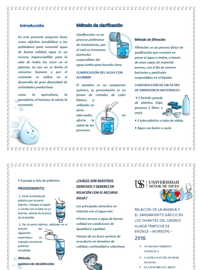 Triptico Del Agua | PDF | Botella | Agua