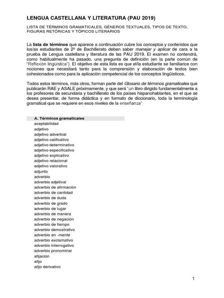 Glossari Castellà | PDF | Verbo | Oración (Lingüística)