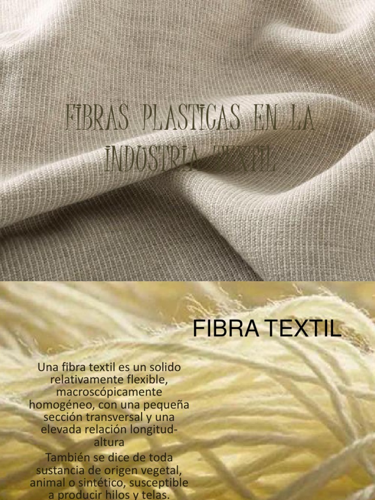 Fibras Plasticas en La Industria Textil Diaos | PDF | Fibra sintética ...