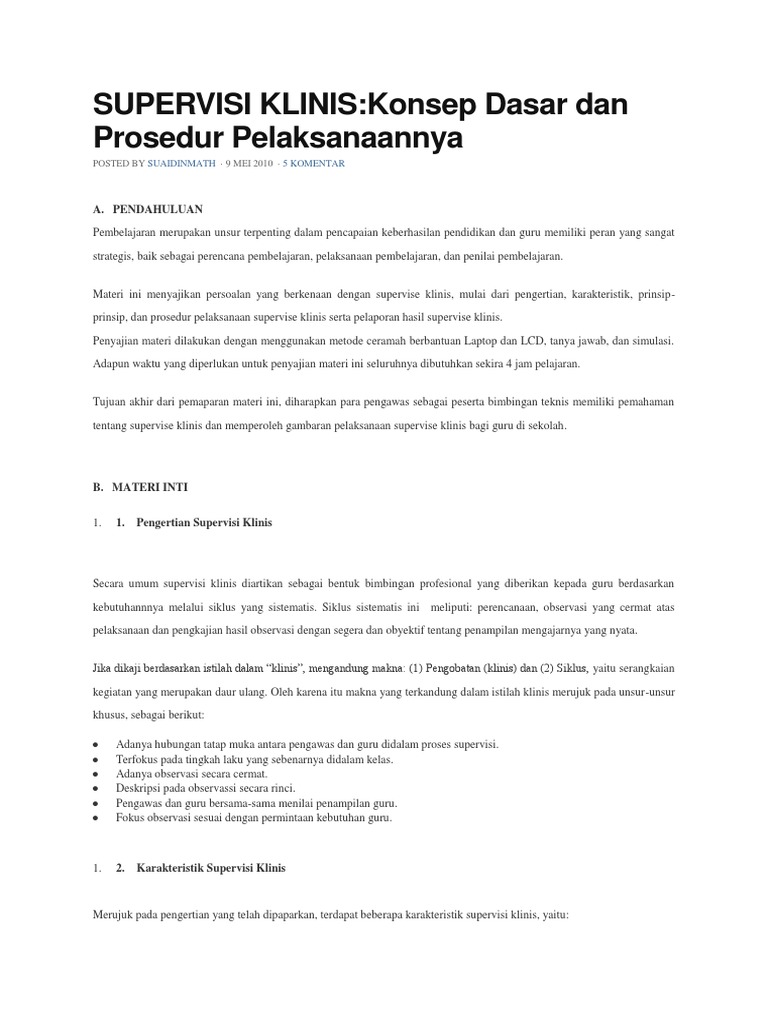 Supervisi Klinis | PDF