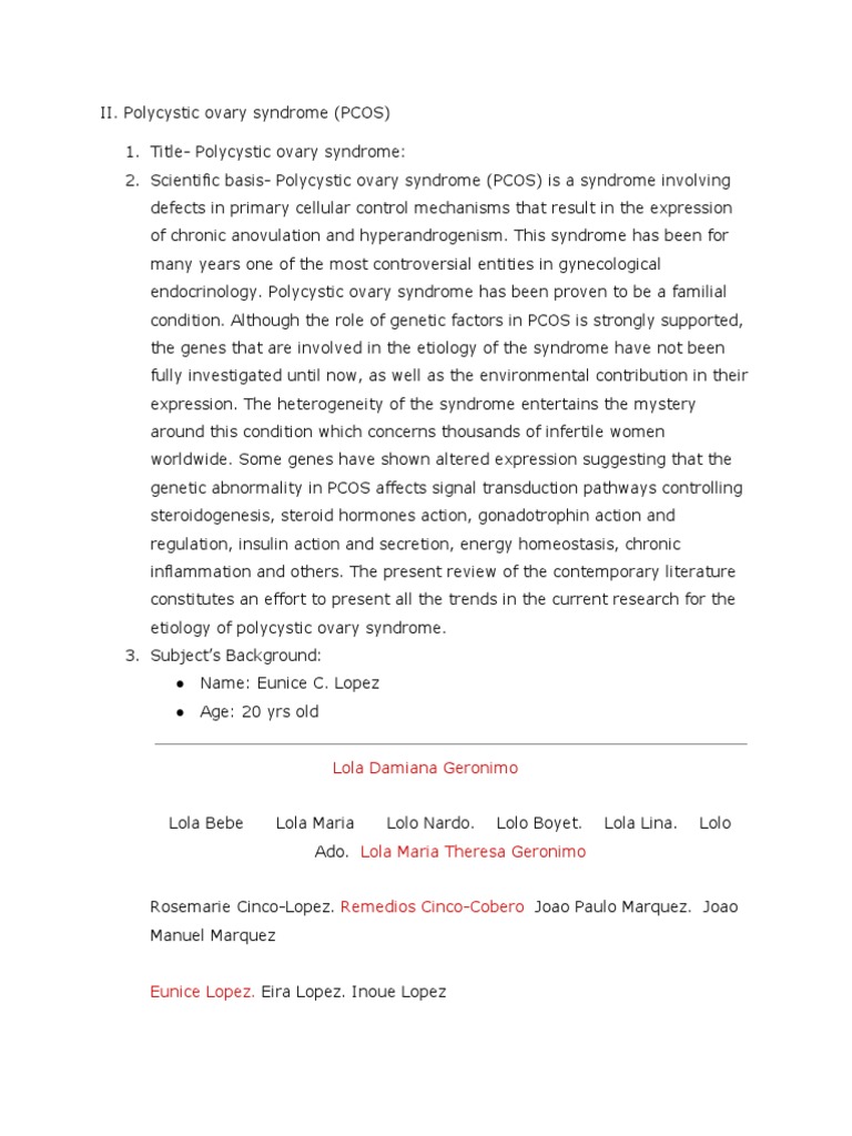 Polycystic Ovarian Syndrome | PDF
