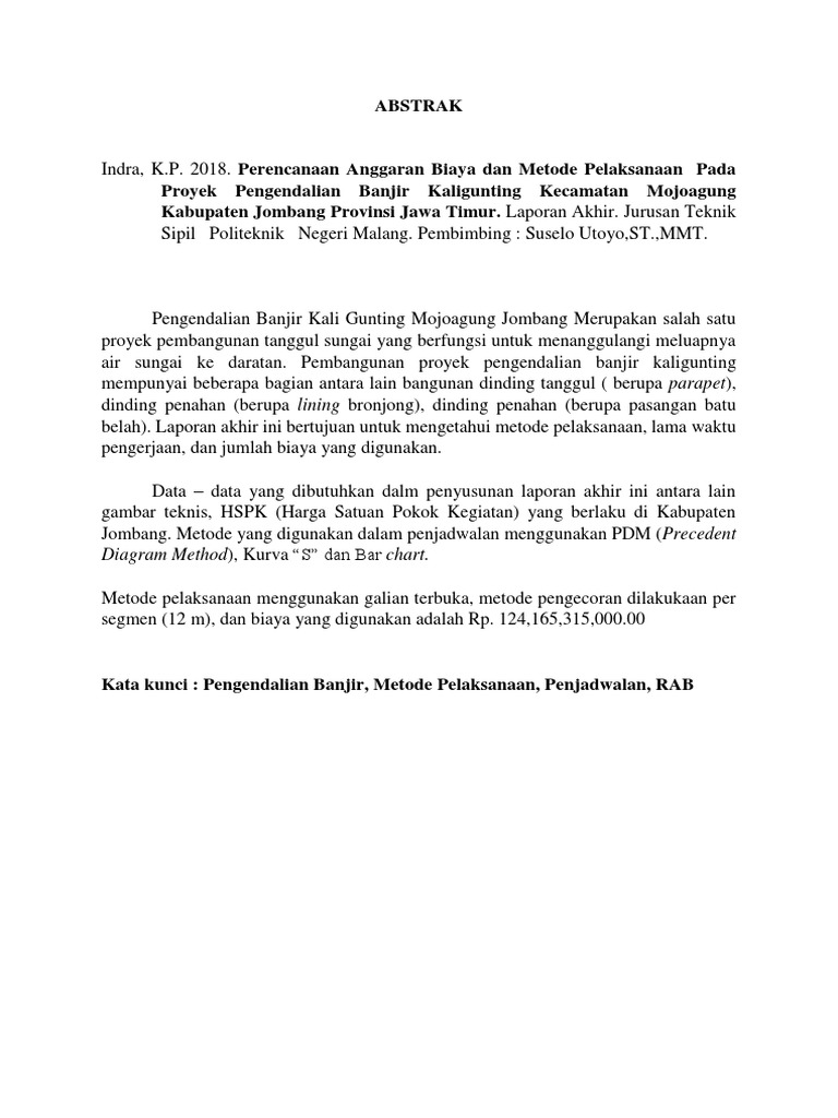 Indra Kusuma Putra 3kbs2 Abstract | PDF