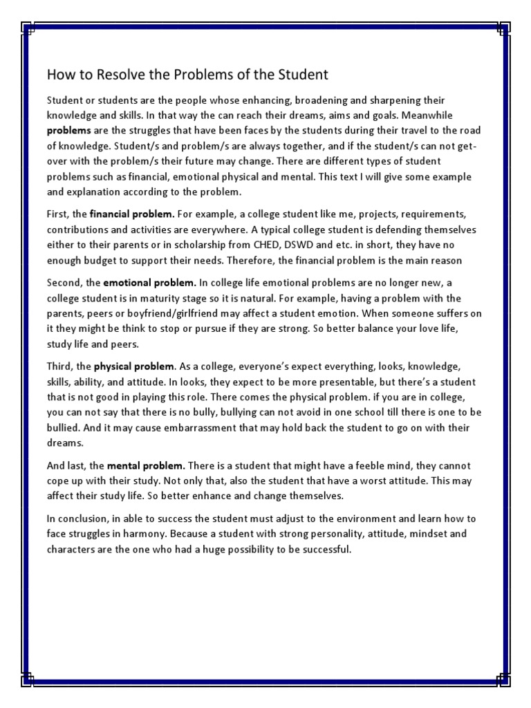 How To Resolve The Problems of The Student | PDF | Bullying | Trees