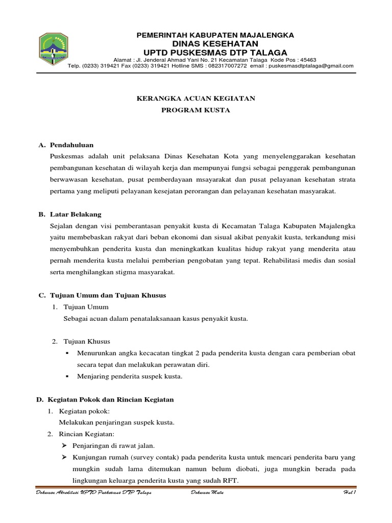 Kak, Ruk, RPK Prog Kusta | PDF