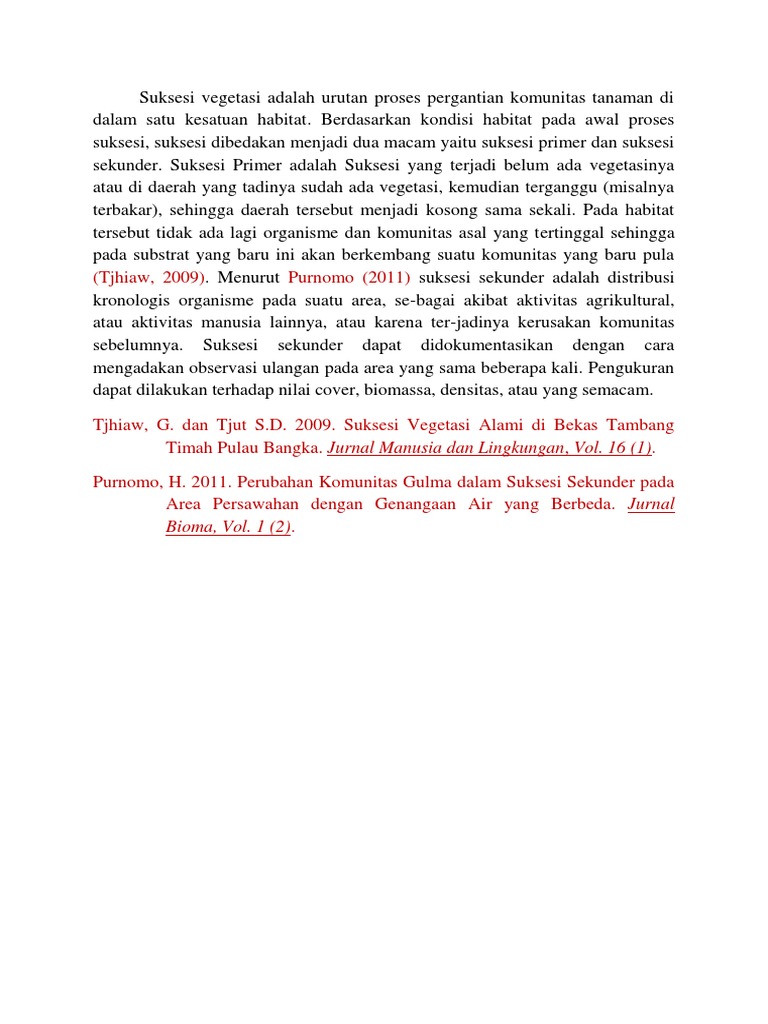 Suksesi Primer Dan Sekunder | PDF