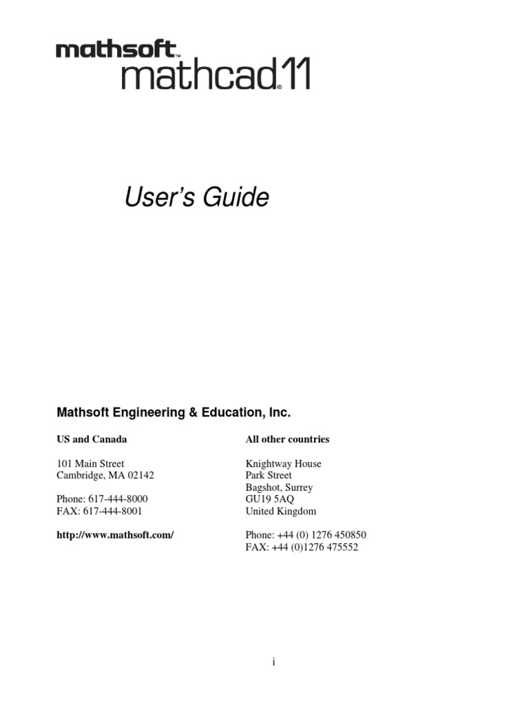 Mathcad Users Guide 11 | PDF | Function (Mathematics) | Partial Differential Equation