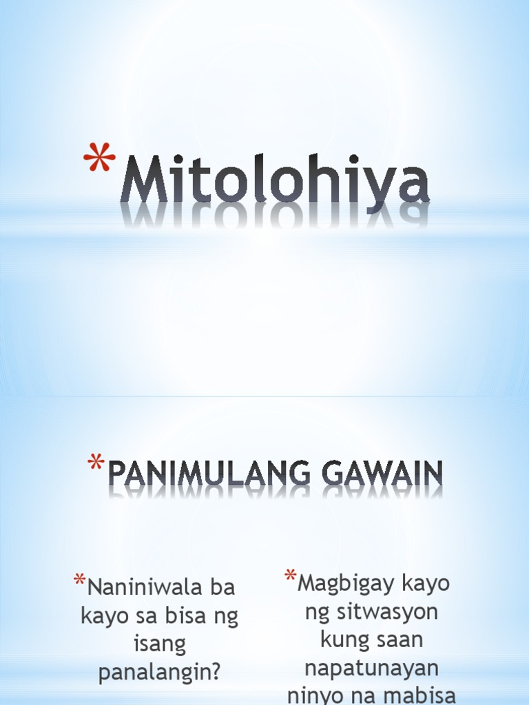Mitolohiya | PDF