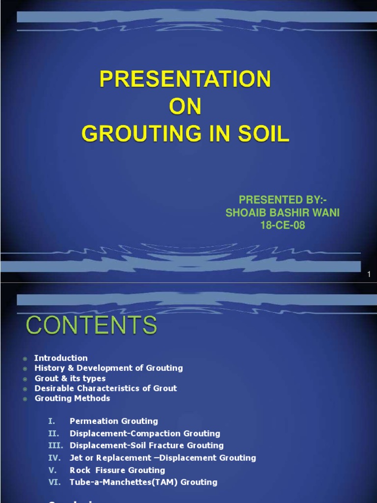 Grouting Techniques Explained | PDF | Soil Mechanics | Soil