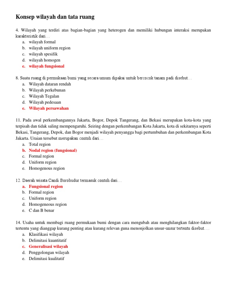 Geo Soal Pas-1 | PDF
