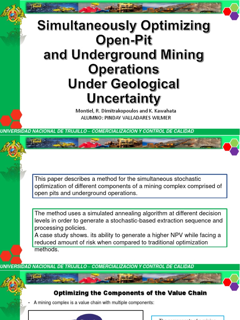 Simultaneously Optimizing Open-Pit and Underground Mining Operations Under Geological ...
