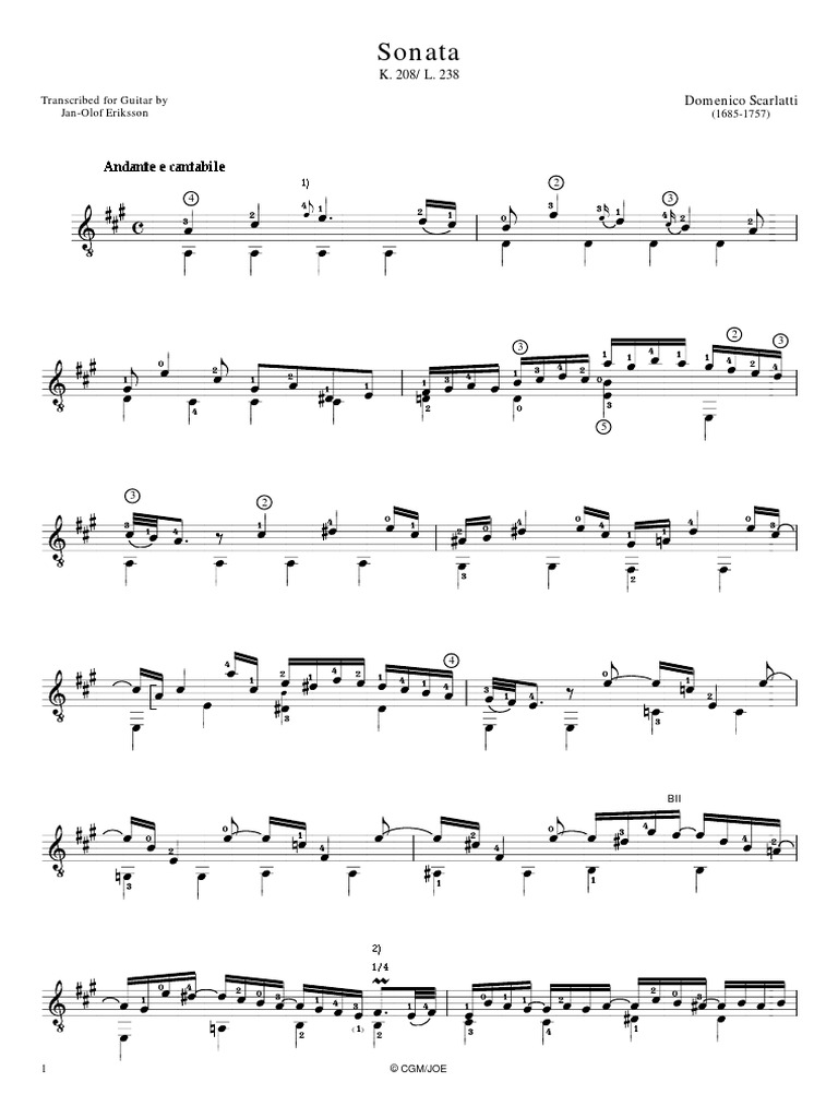 Scarlatti K208 L238 PDF | PDF