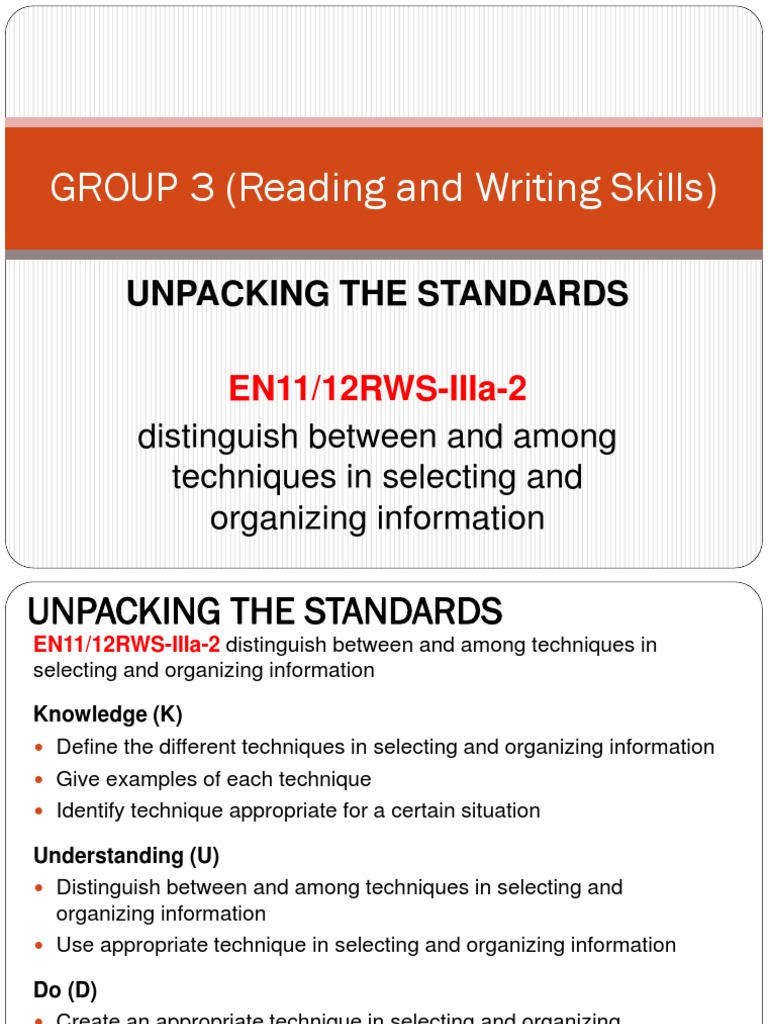 GROUP 3 (Reading and Writing Skills) | PDF