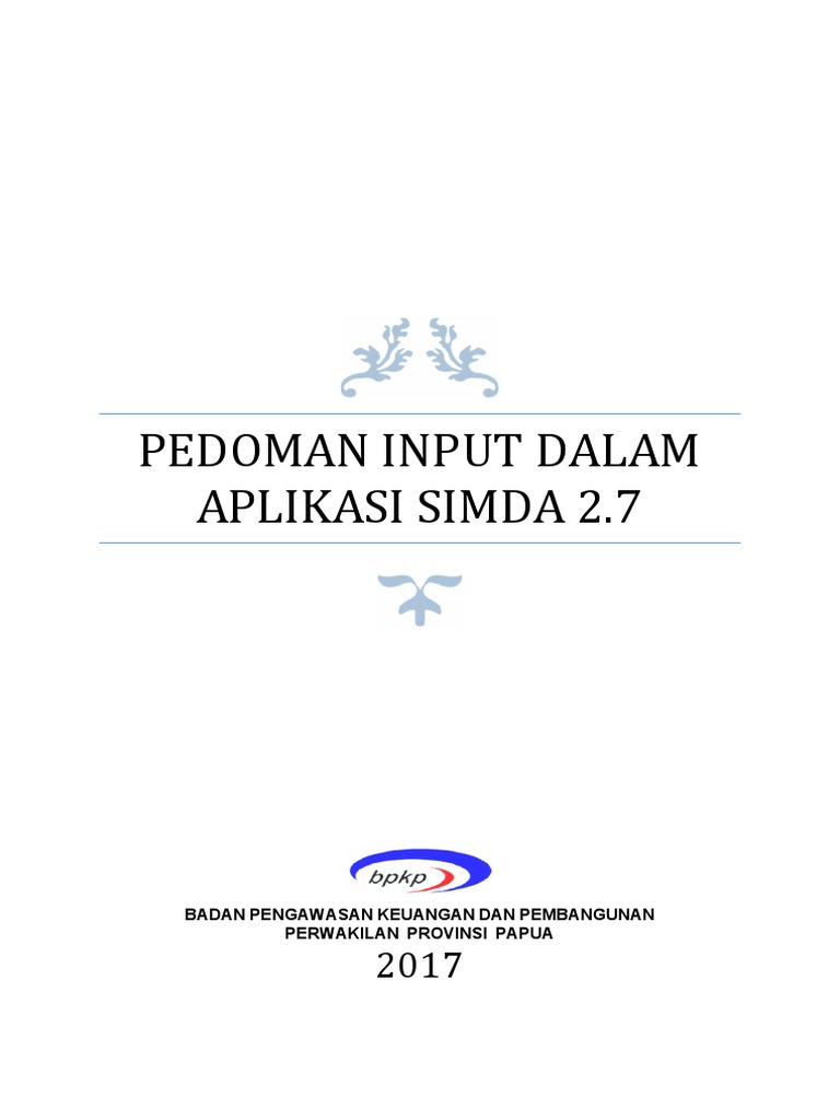 Pedoman Input SIMDA | PDF