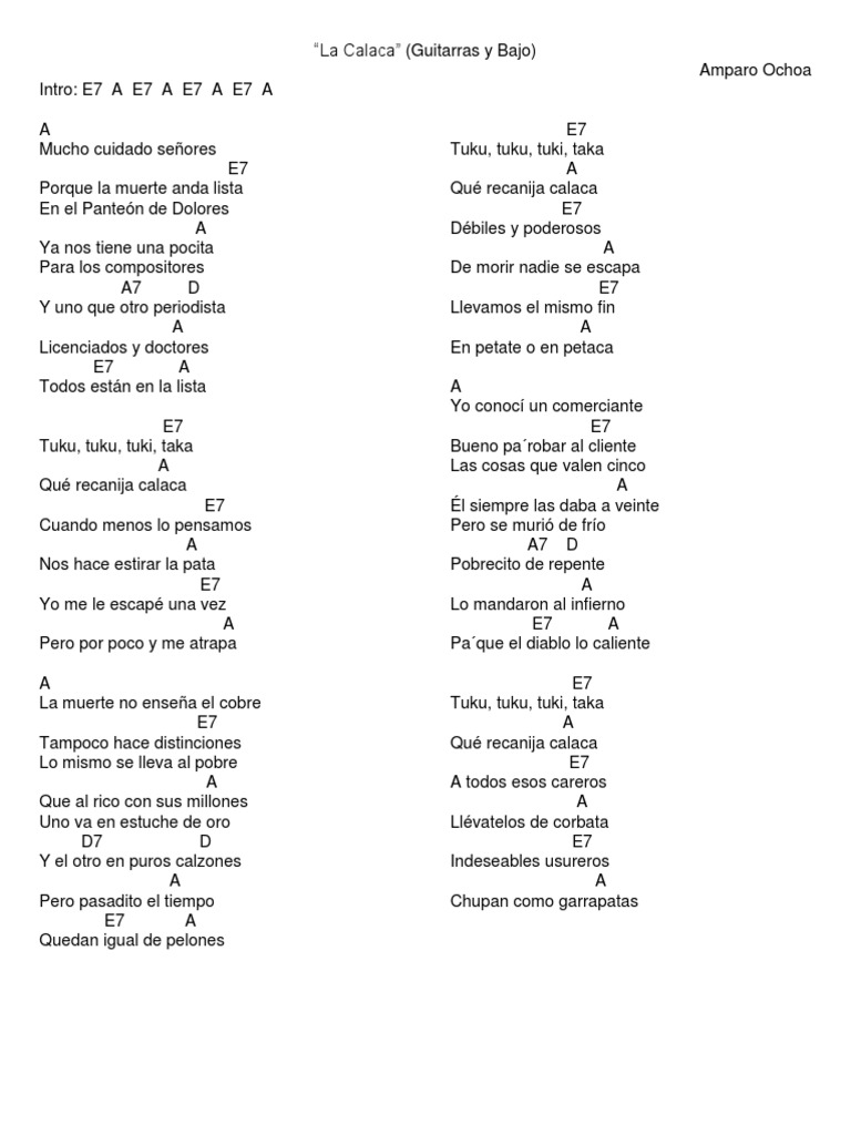 La Calaca Guitarras y Bajo | PDF | Ocio