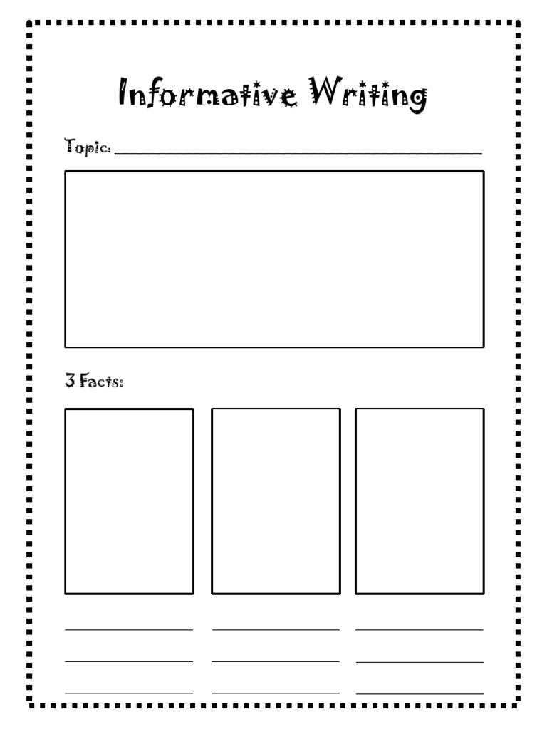 Informative Writing: Topic | PDF