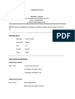 Sample Bionote of a Teacher | PDF | Educational Stages | Teachers