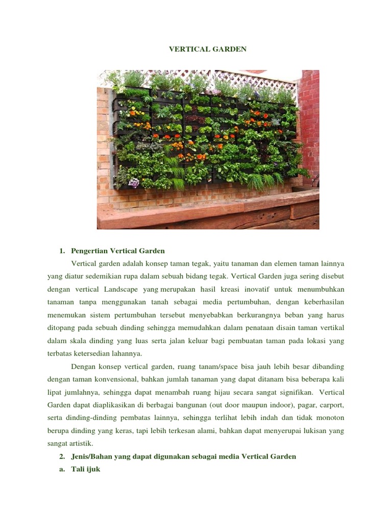 Materi Vertical Garden | PDF