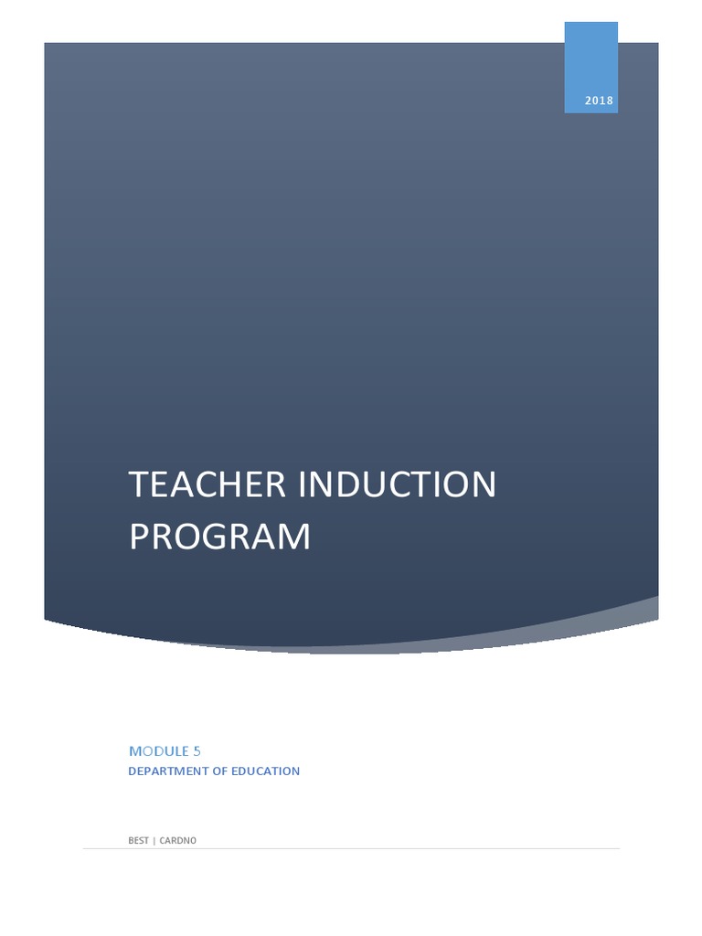 Teacher Induction Program - Module 6 V1.0 | PDF | Community | Teachers