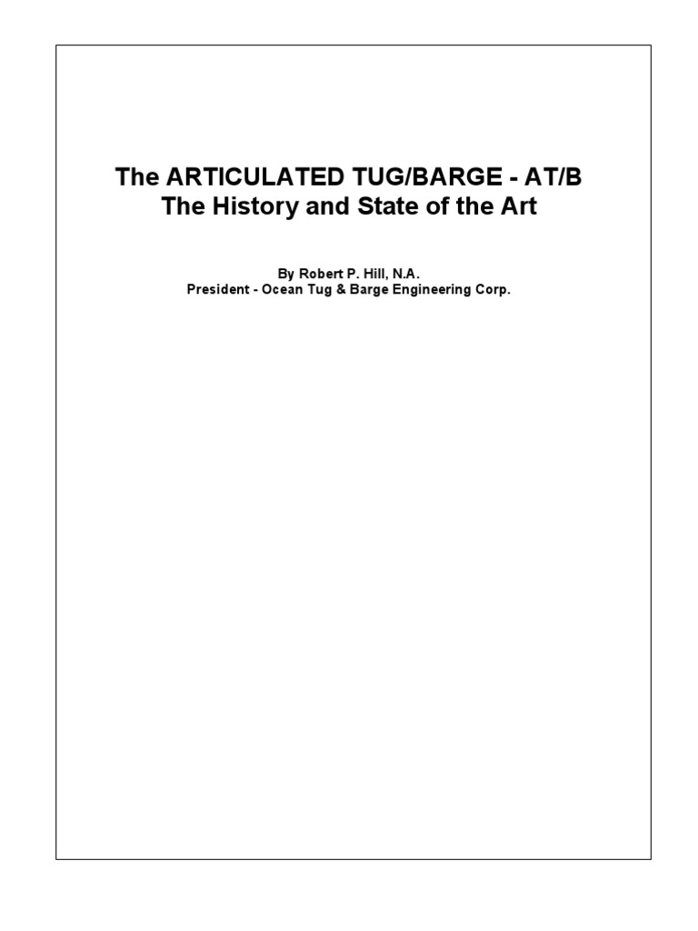 ATB History | PDF | Tugboat | Barge