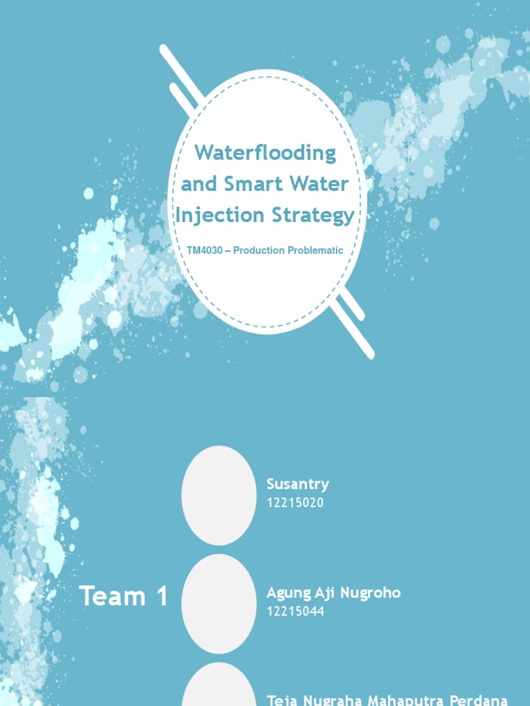 Group 1 - Waterflooding and Smart Water Injection Strategy | PDF ...