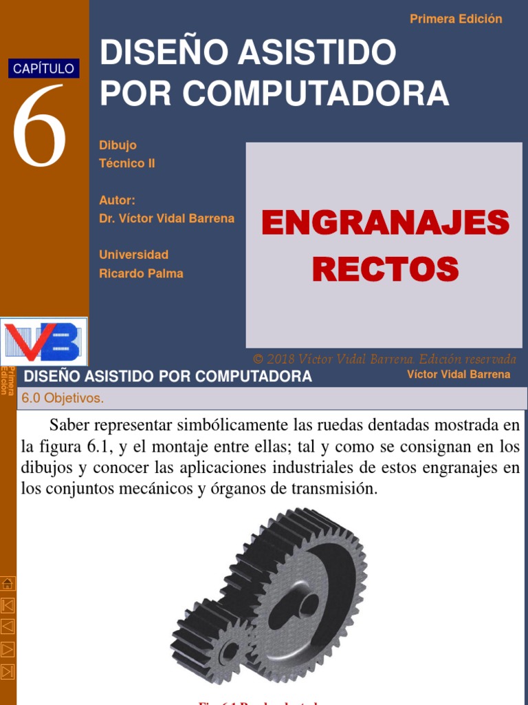 Capitulo 06 Engranaje Recto - Formulas - Nomenclatura - Dimensionado ...