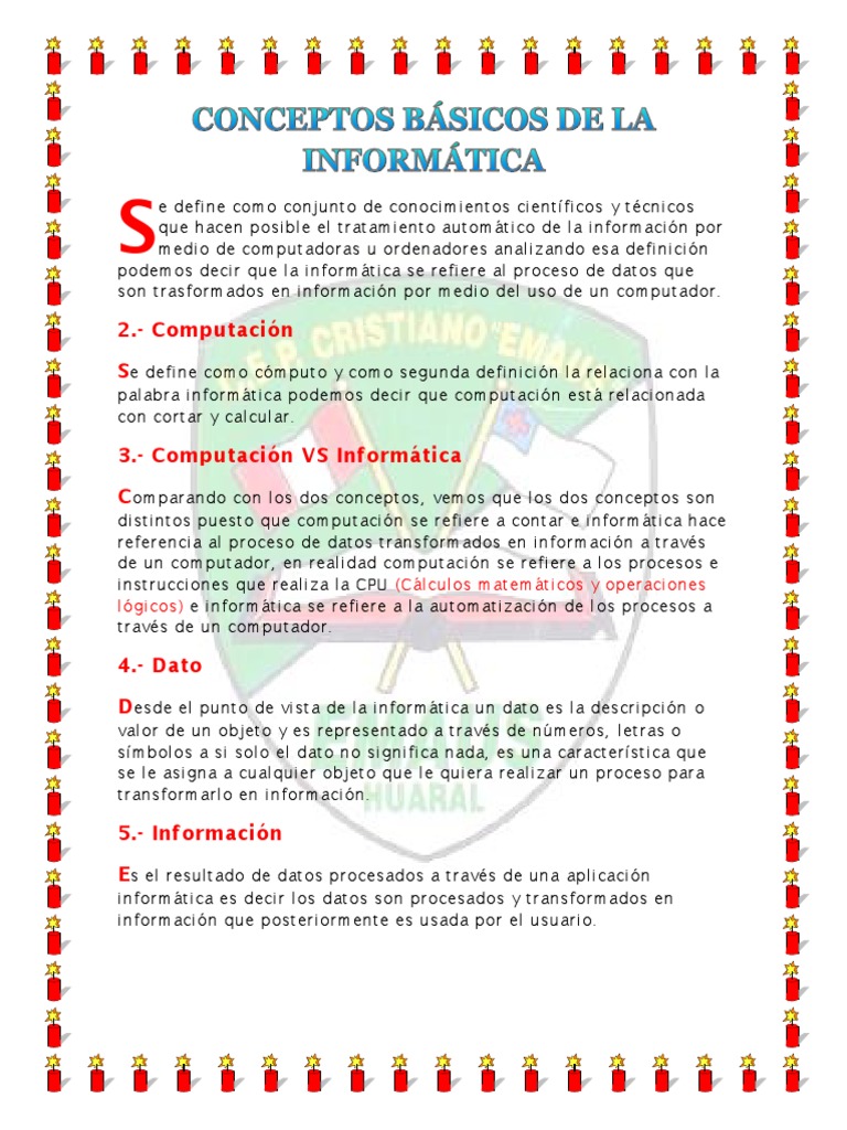 Conceptos Básicos de La Informática | PDF | Periférico | Red de ...