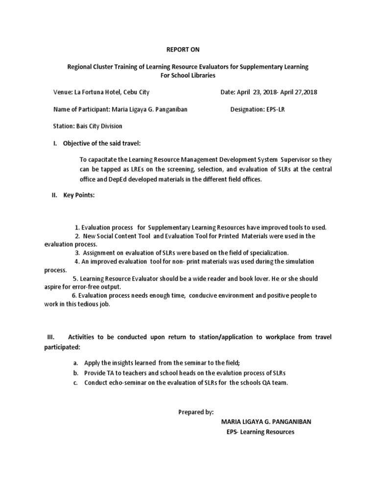 Narrative Report | PDF | Mentorship | Supervisor