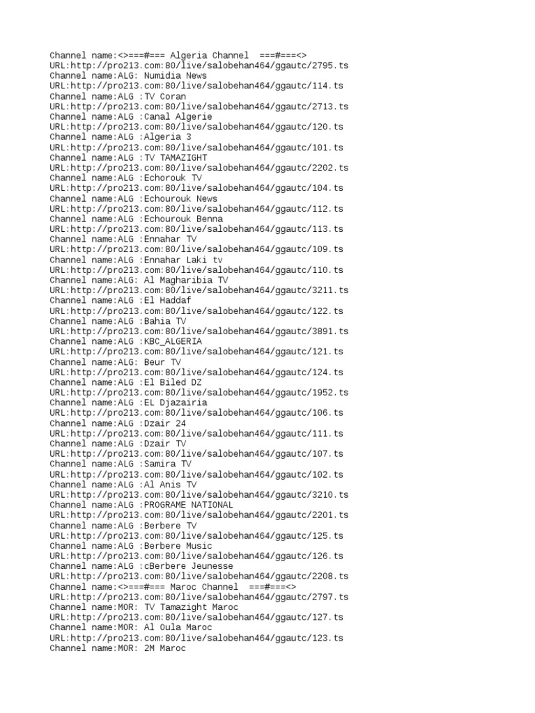 Webtv List | PDF | Television Network | Television