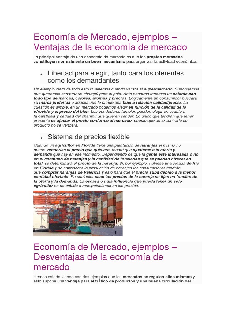 Economía de Mercado | PDF | Mercado (economía) | Precios