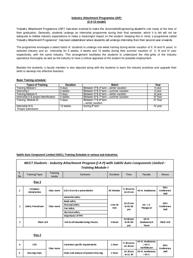 Sakthi Auto Components Training Overview | PDF | Materials | Business ...