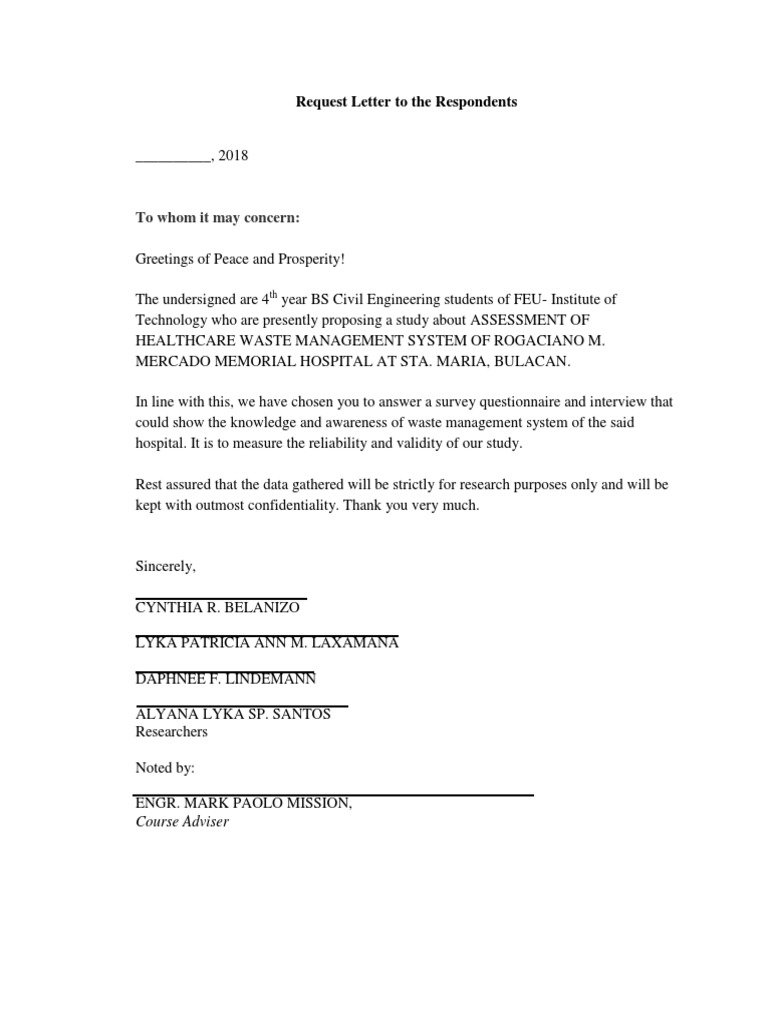 Request Letter | PDF