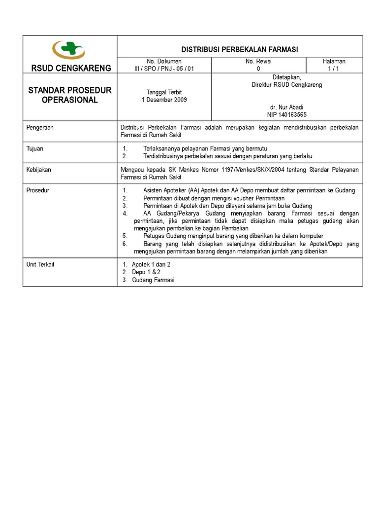 1.distribusi Perbekalan Farmasi | PDF
