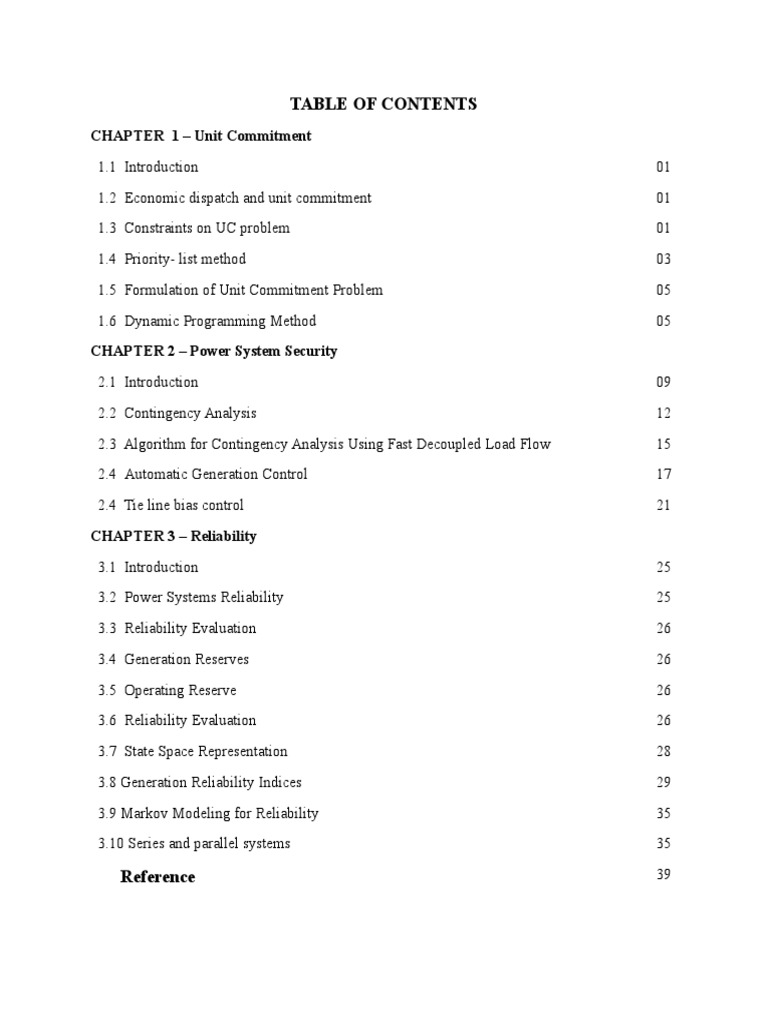 CHAPTER 1 - Unit Commitment | PDF