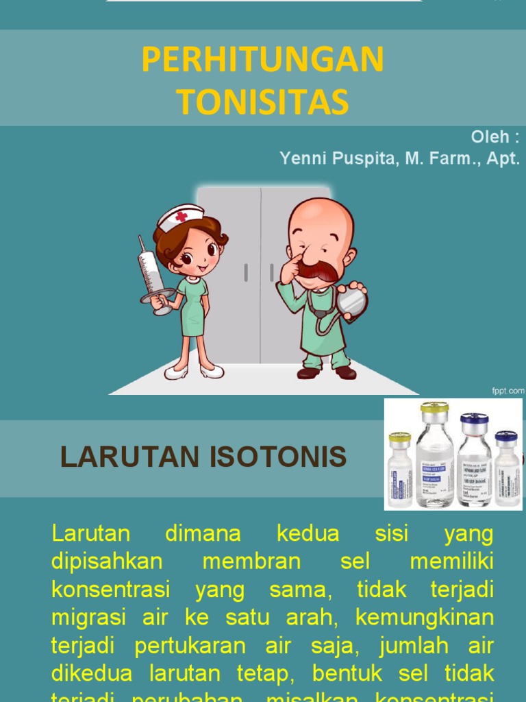 TONISITAS DAN PERHITUNGAN LARUTAN ISOTONIS | PDF