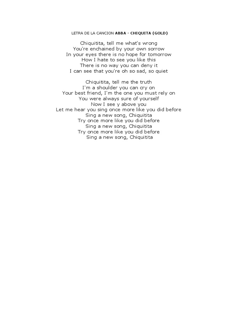 Letra de La Cancion Abba | PDF