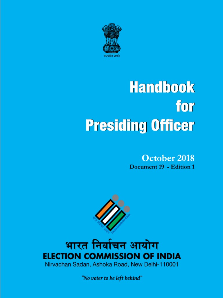 Handbook For Presiding Officers | PDF | Polling Place | Voting Handbook For Presiding Officers | PDF | Polling Place | Voting