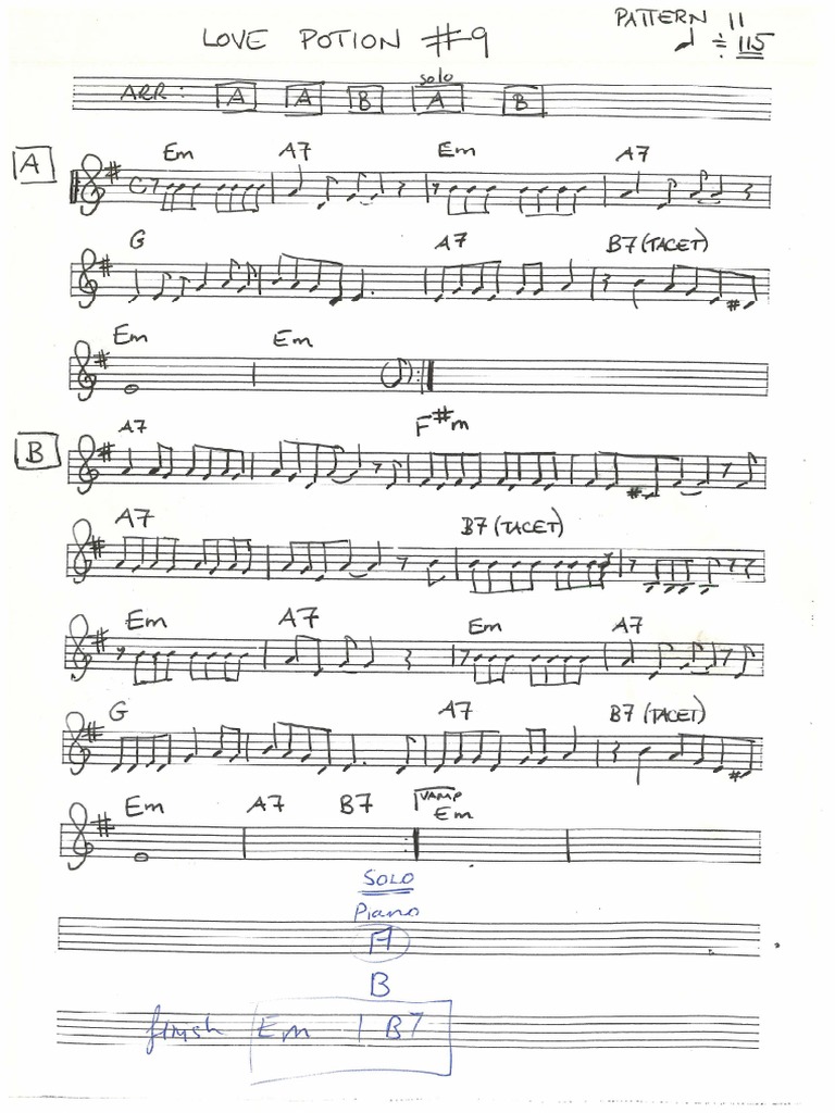 Love Potion Number 9 Lead Sheet | PDF