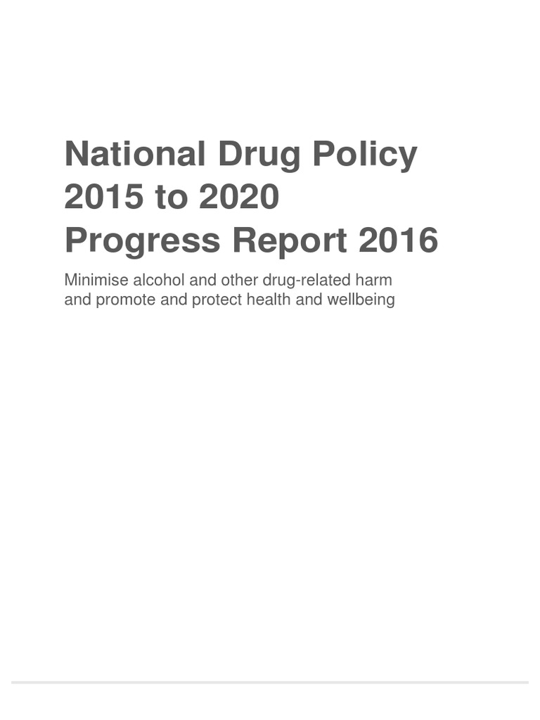 National Drug Policy 2015 To 2020 Progress Report 2016 | PDF ...