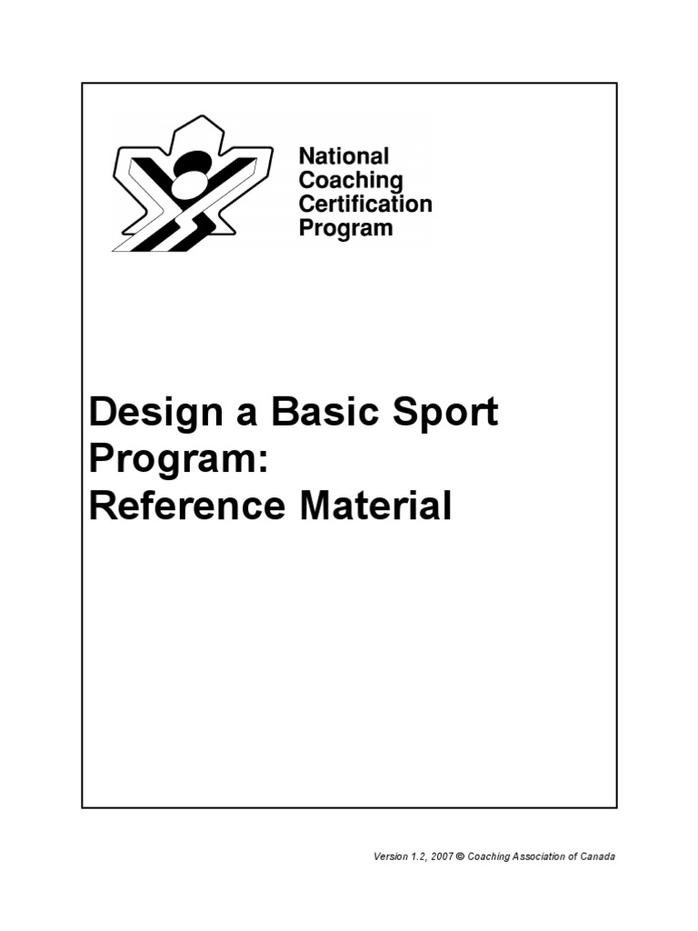 Design a Basic Sport Program: Reference Material | Balance (Ability ...
