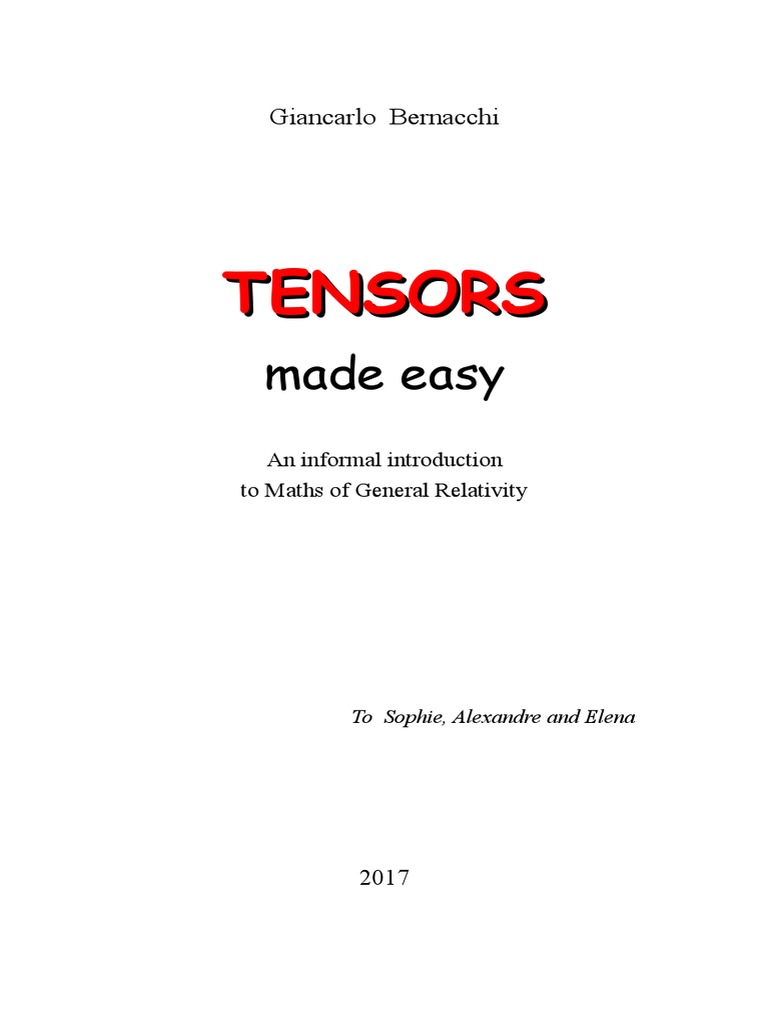 Tensors Made Easy PDF | PDF | Tensor | Euclidean Vector