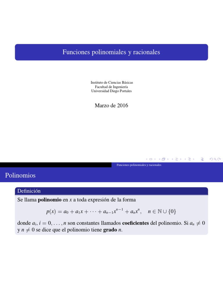 Funciones Polinomiales y Racionales | PDF | Función (Matemáticas ...