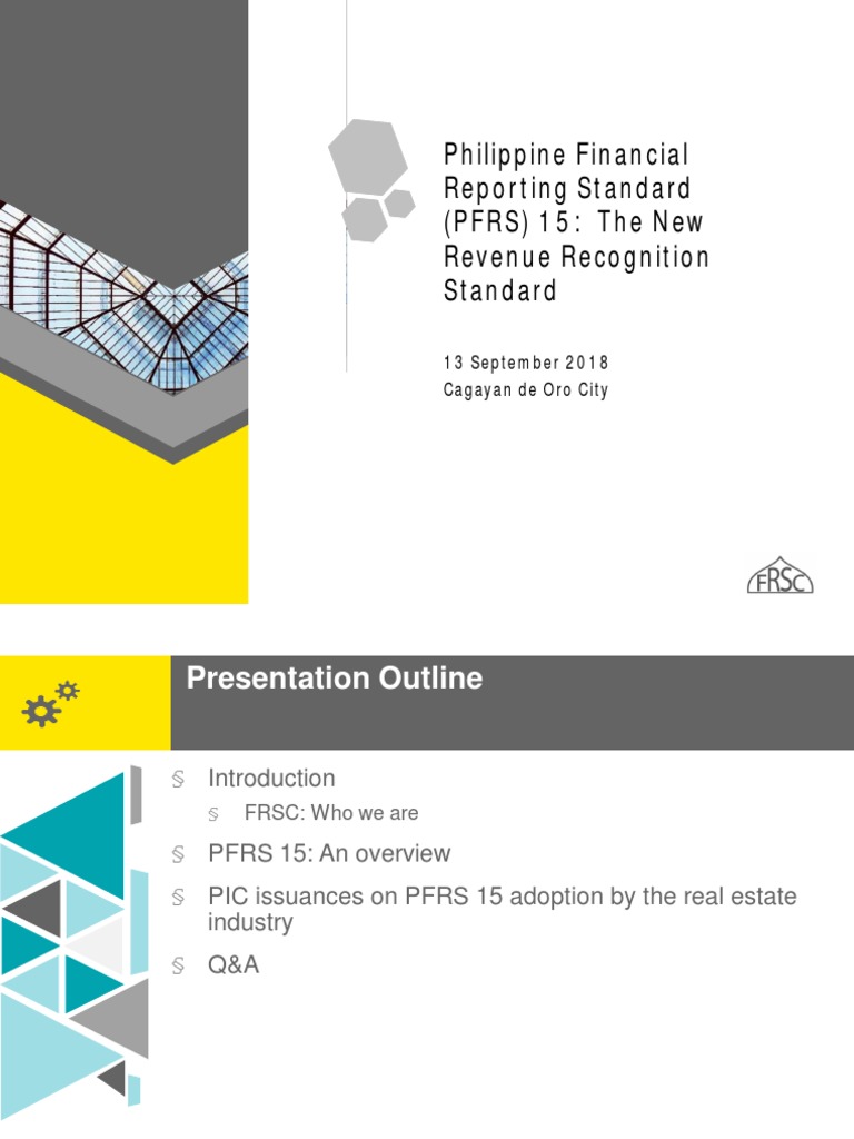 Philippine Financial Reporting Standard (PFRS) 15: The New Revenue ...
