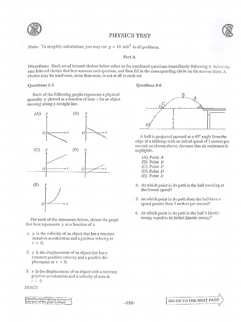 Sat Physics Test Pdf 0352